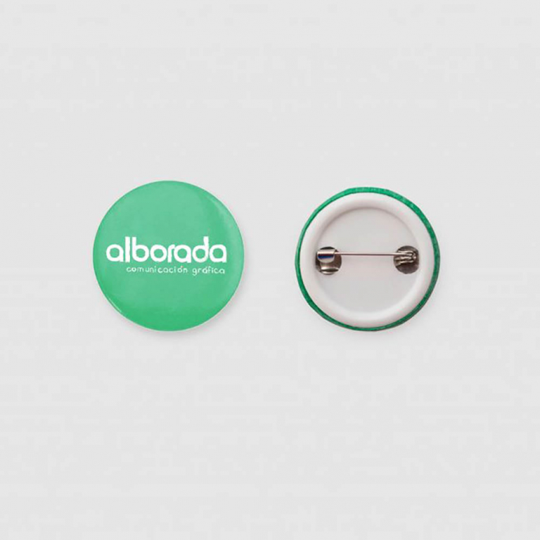 Pins y chapas de Merchanding - Comunicación Gráfica Alborada